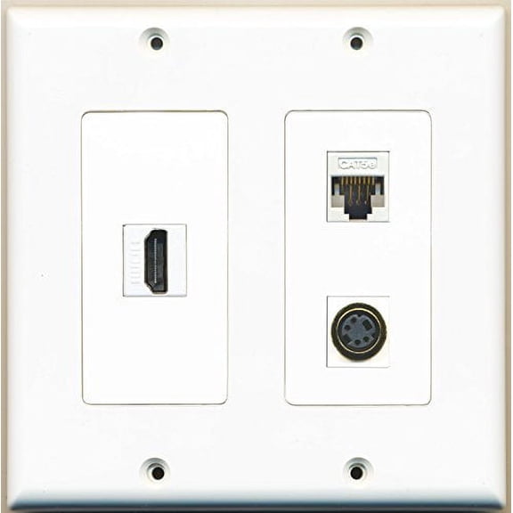 RiteAV SVGA HDMI Composite Video Wall Plate 1 Gang White - Walmart.com
