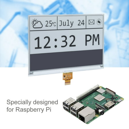 Screen Module, E Paper Module Clear Display Wide Viewing Angle 640x384 Resolution For RPi 3B ...