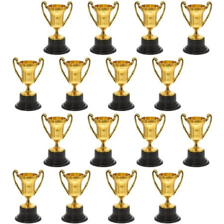 16Pcs Small Trophy Gold Award Trophy Cups Children Trophy Toy Plastic ...