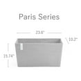 Ecopots Paris Durable Plastic Indoor/Outdoor Planter, White Grey, 23.5 ...