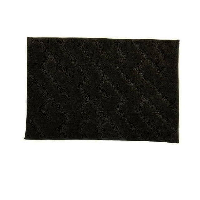 Home Decor Inc. Naples Microfiber Bathmat – 20" x 30", Black, Soft ...