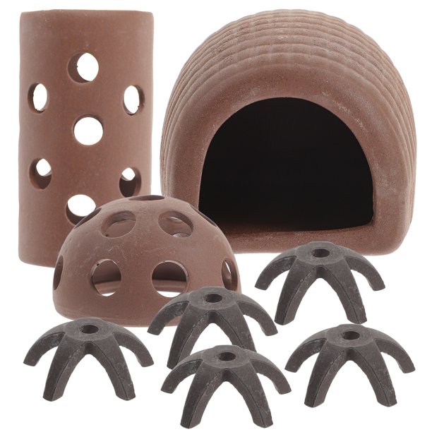 9Pcs Fish Tank Hideout Fish Breeding Cave Craft Fish Tank Landscaping ...