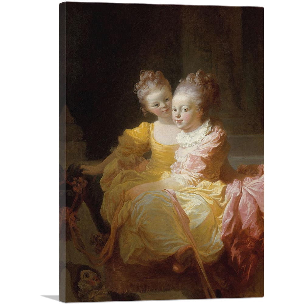 ARTCANVAS Sisters After 1778 Canvas Art Print by Jean-Honore Fragonard ...