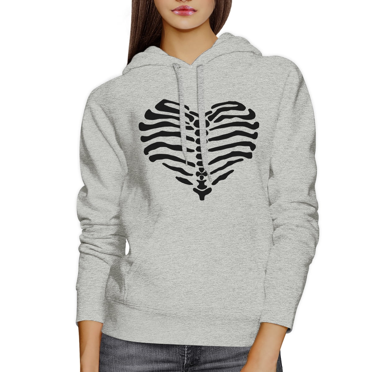 Skeleton Heart Unisex Graphic Hoodie Pullover Fleece For Halloween