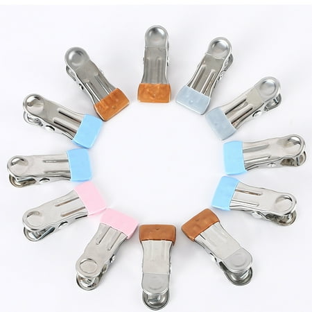 10 Pcs Stainless Steel Clothes Pins Sock Clips, Metal Clothespins ...