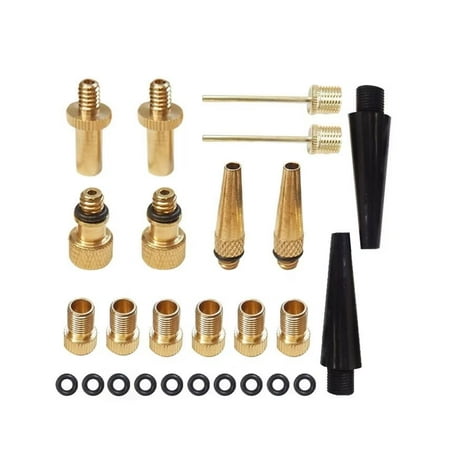 SICED 26 Pcs Brass Valve Adapter Kit Inflator Mouthpiece Valve Bike ...