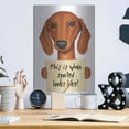 Luxe Metal Art 'Brown Dachshund with Spoiled Sign' by Danny Gordon Art ...