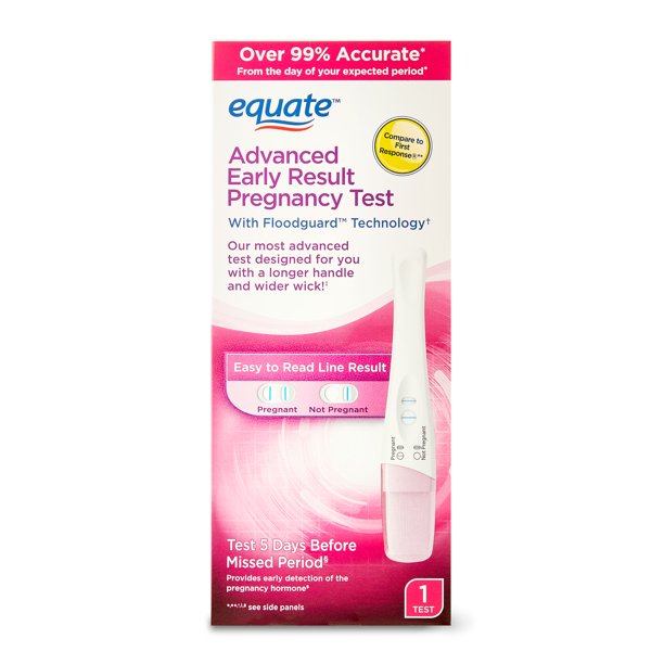 Equate Advanced Early Pregnancy Test, Test 5 Days Sooner, Over 99% ...