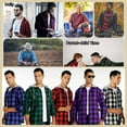 Scodi Hooded Flannel Shirts for Men Casual Button Down Plaid Shirt ...