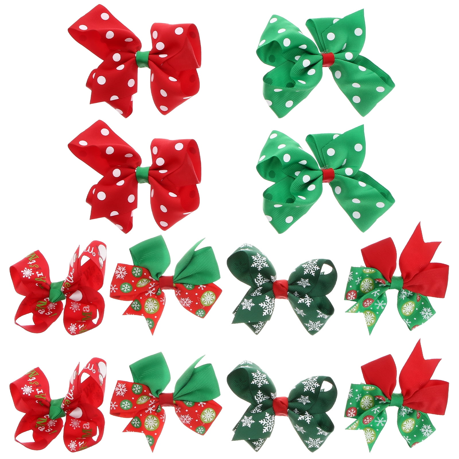 Click here for Cimaxic Christmas 12pcs Bowknot Ribbon Hairpins Ha... prices