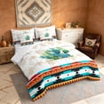 Manfei Western Cactus King Bedding, Farmhouse Aztec King Bed in a Bag ...