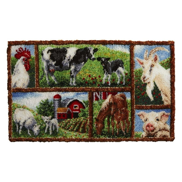 Herrschners® Country Farm Montage Latch Hook Kit - Walmart.com ...
