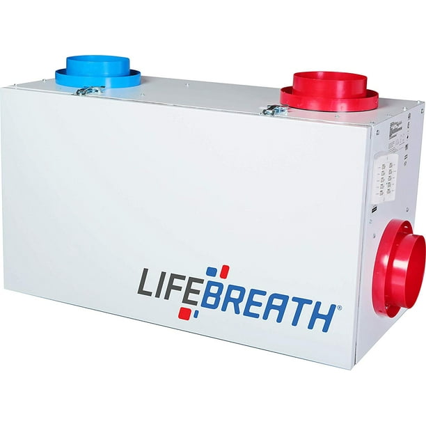 Lifebreath 155MAX Residential Heat Recovery Ventilator with Digital ...