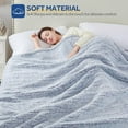 Electric Blanket Heated Throw 50"x60" Soft Double Sherpa Super Cozy ...