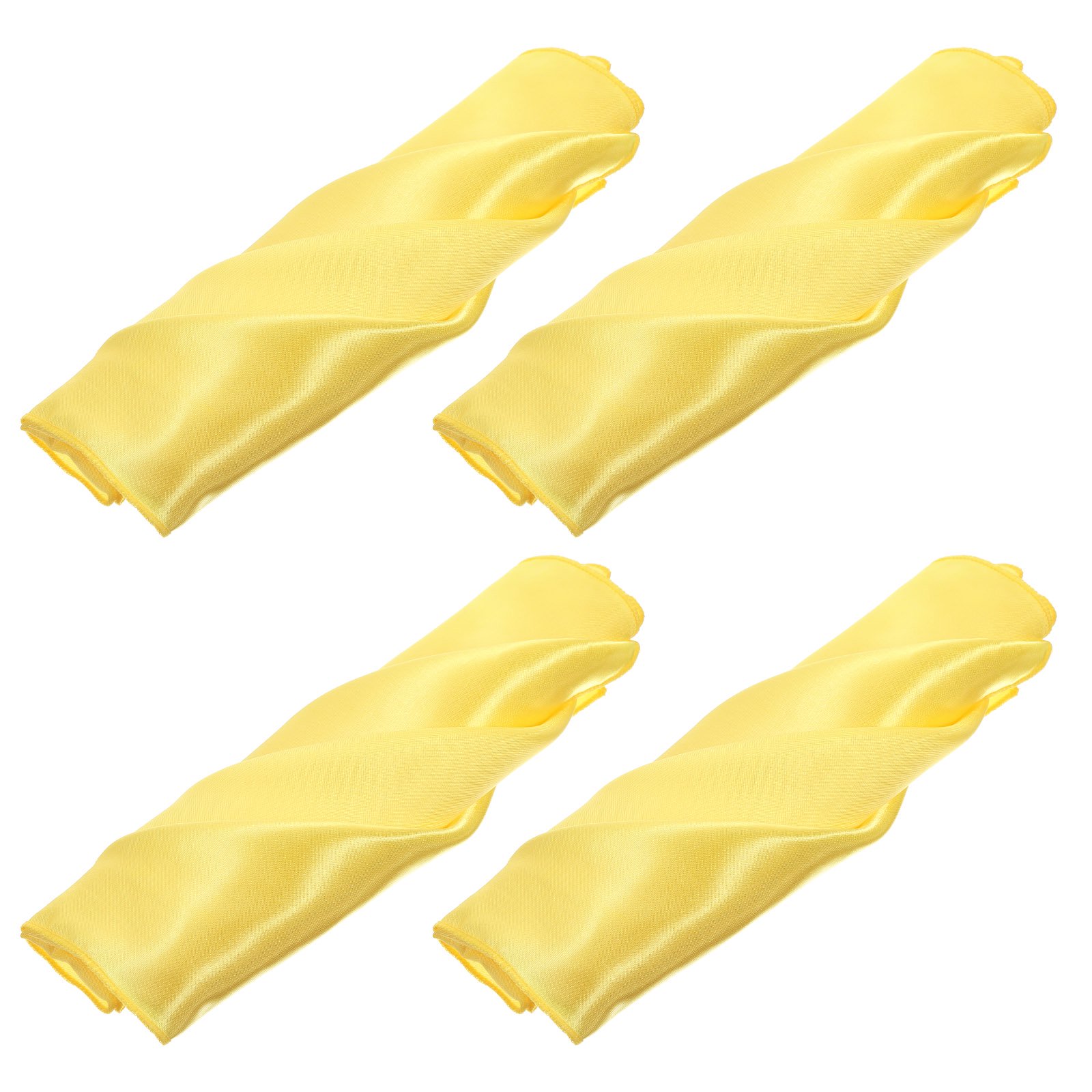 Click here for Unique Bargains 12pcs Yellow Satin Table Napkins B... prices