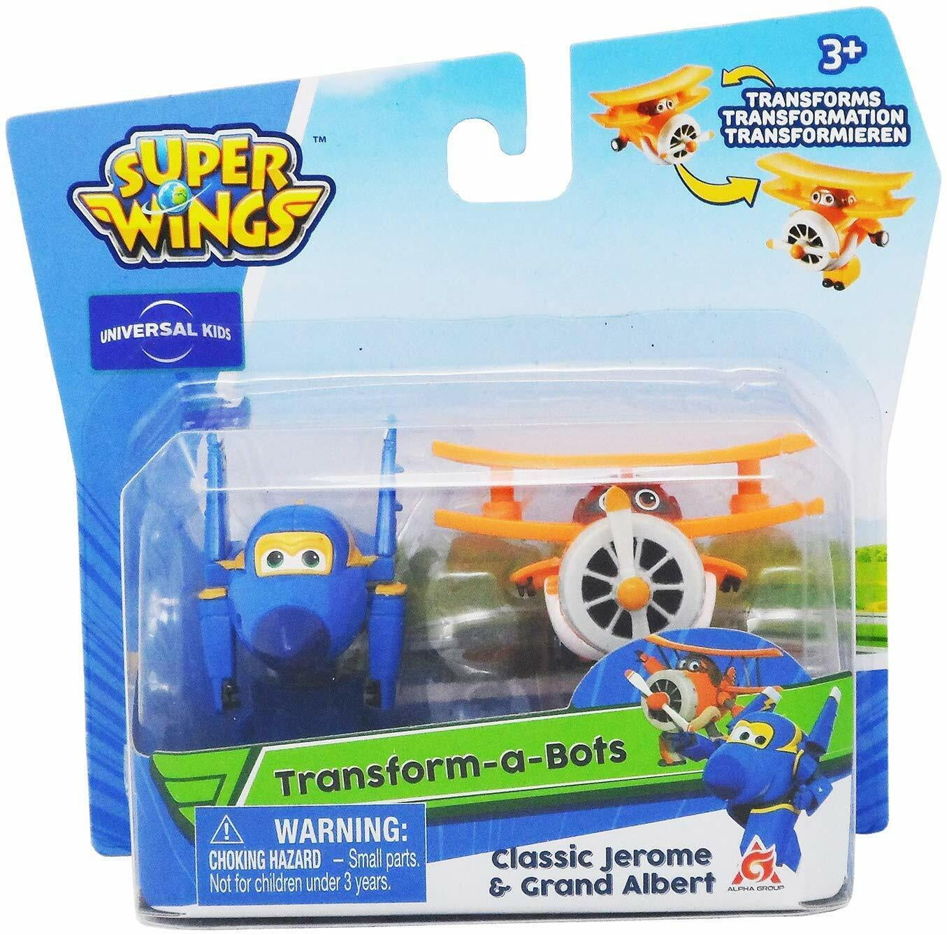 Super Wings Transform-a-Bots 2 Pack | 2" Scale | Classic Jerome & Grand ...