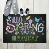 Personalized Planet 27x18 Hello Spring Doormat with Custom Family Name ...