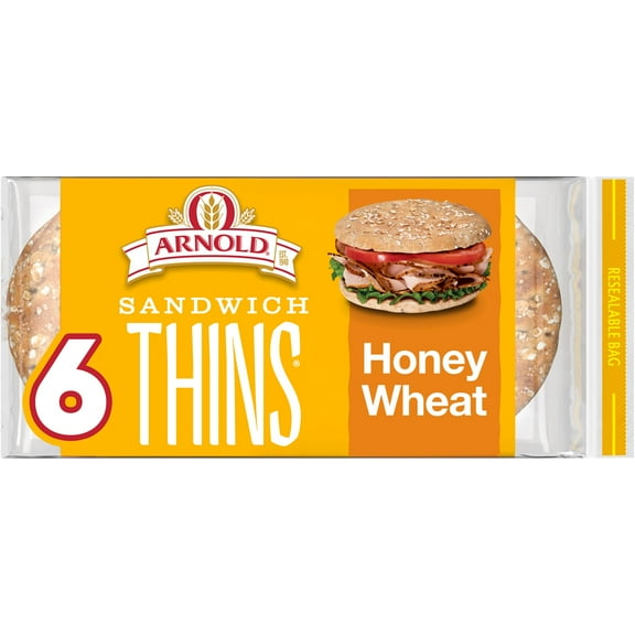 Arnold Sandwich Thins Multigrain Rolls, 6 count, Sandwich Thins, 12 oz ...