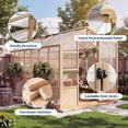 8x14 ft Wooden Greenhouse for Outdoor, Walk-in Greenhouse Kit with ...
