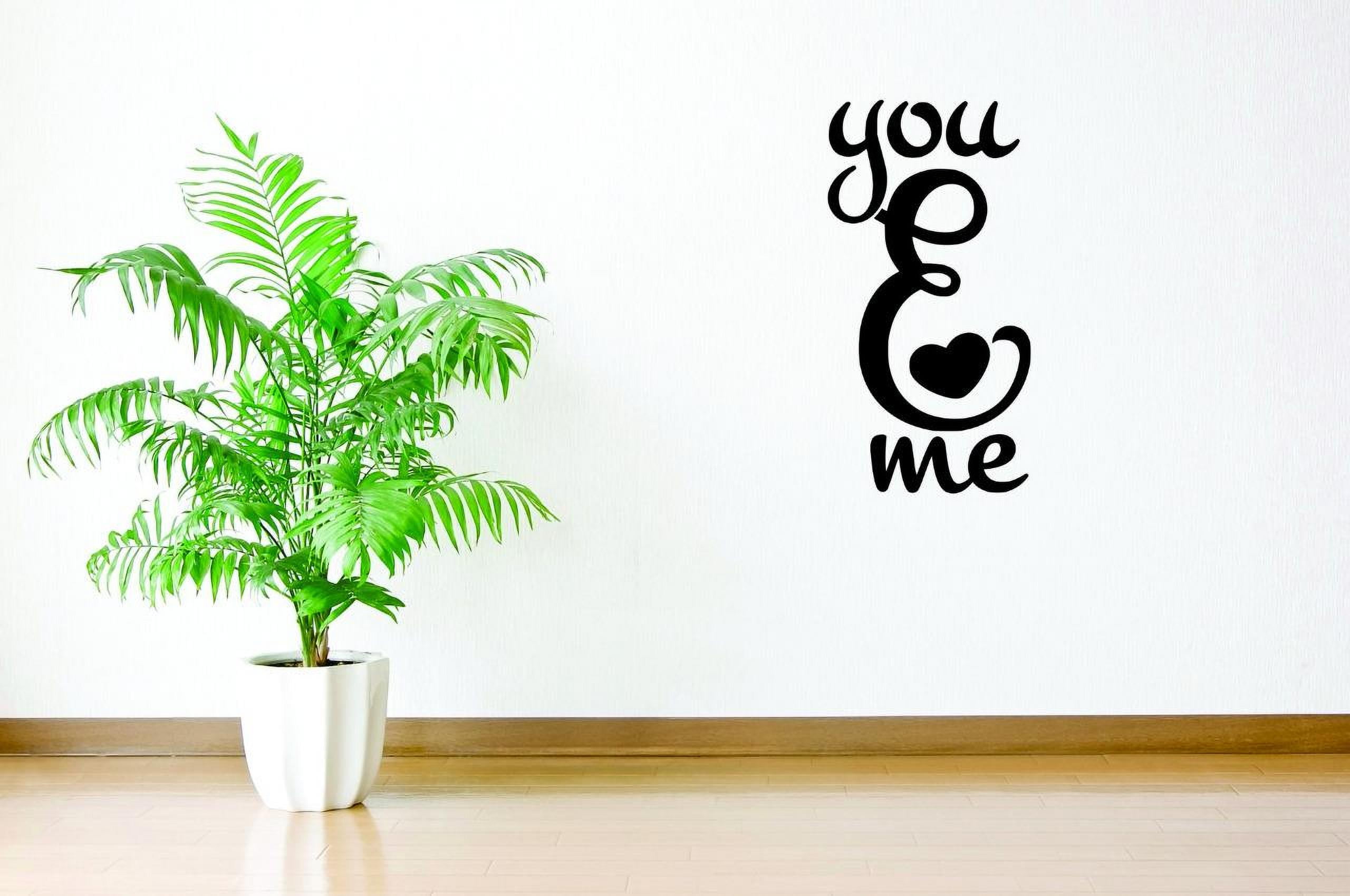 Custom Wall Decal Sticker : You & Me Holiday Seasonal Text Lettering ...