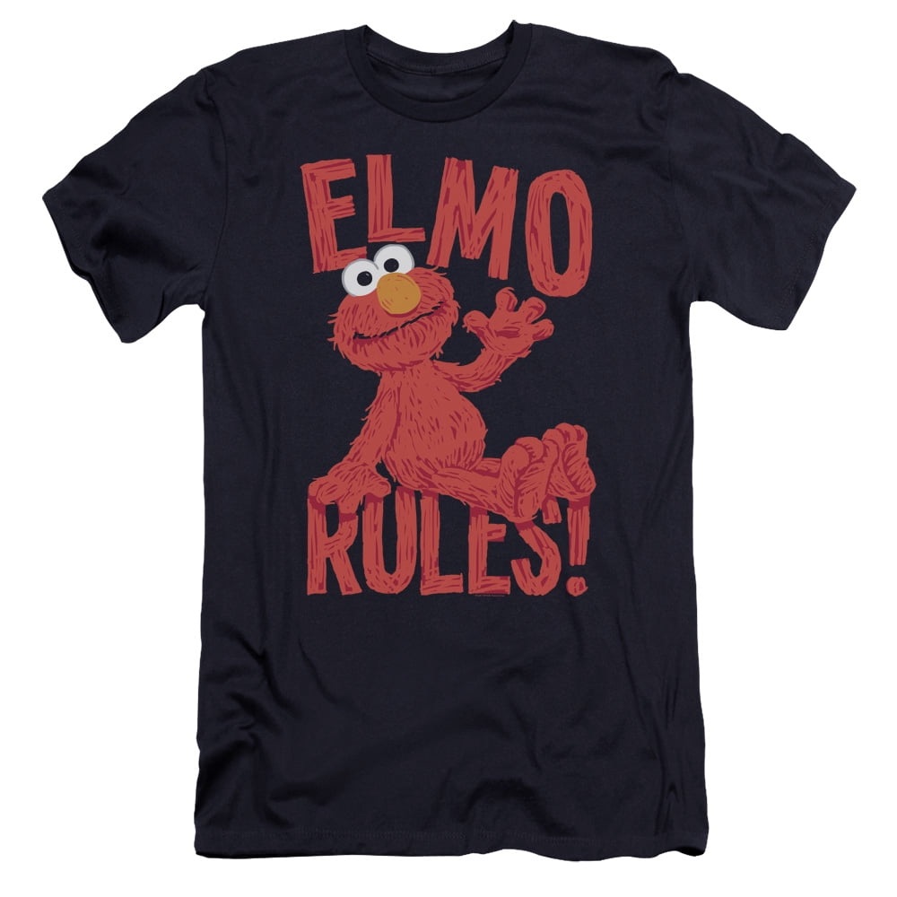 Sesame Street - Elmo Rules - Premium Slim Fit Short Sleeve Shirt ...
