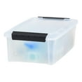 IRIS USA 6 Qt. (1.5 gal.) Small Stackable Plastic Storage Box with ...