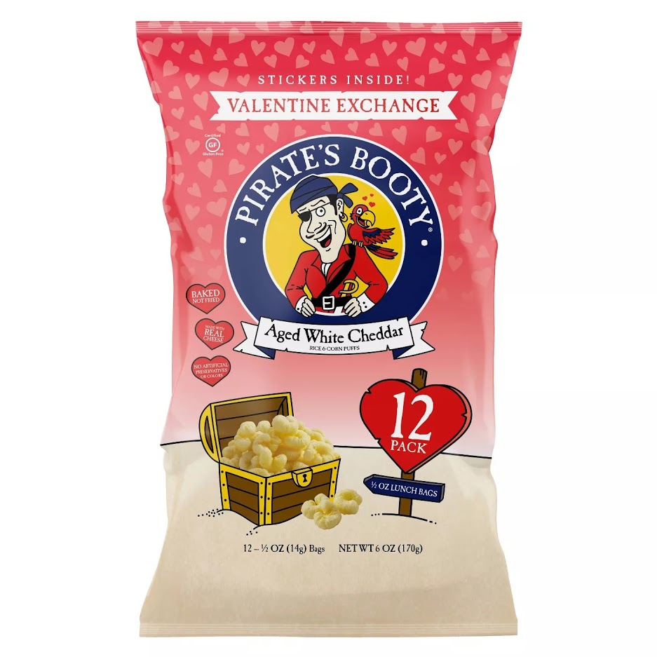 Pirates Booty Valentine's Be My Matey Aged White Cheddar Puffcorn ...