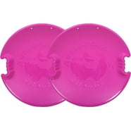 Superio 26" Round Snow Saucer Sled, 2 Pack Red/Fuchsia, Lightweight ...