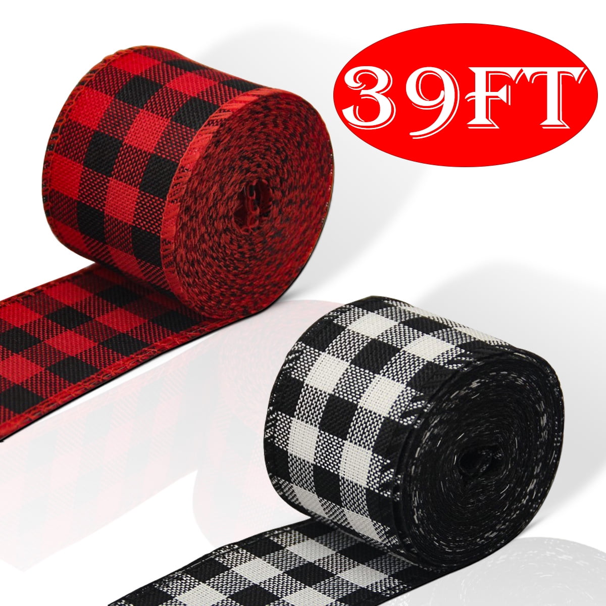Christmas Ribbon for Gifts Buffalo Plaid Ribbon Xmas Gift Wrapping Big ...