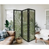 3 Panel Green Room Divider with Tropical leaf - Walmart.com