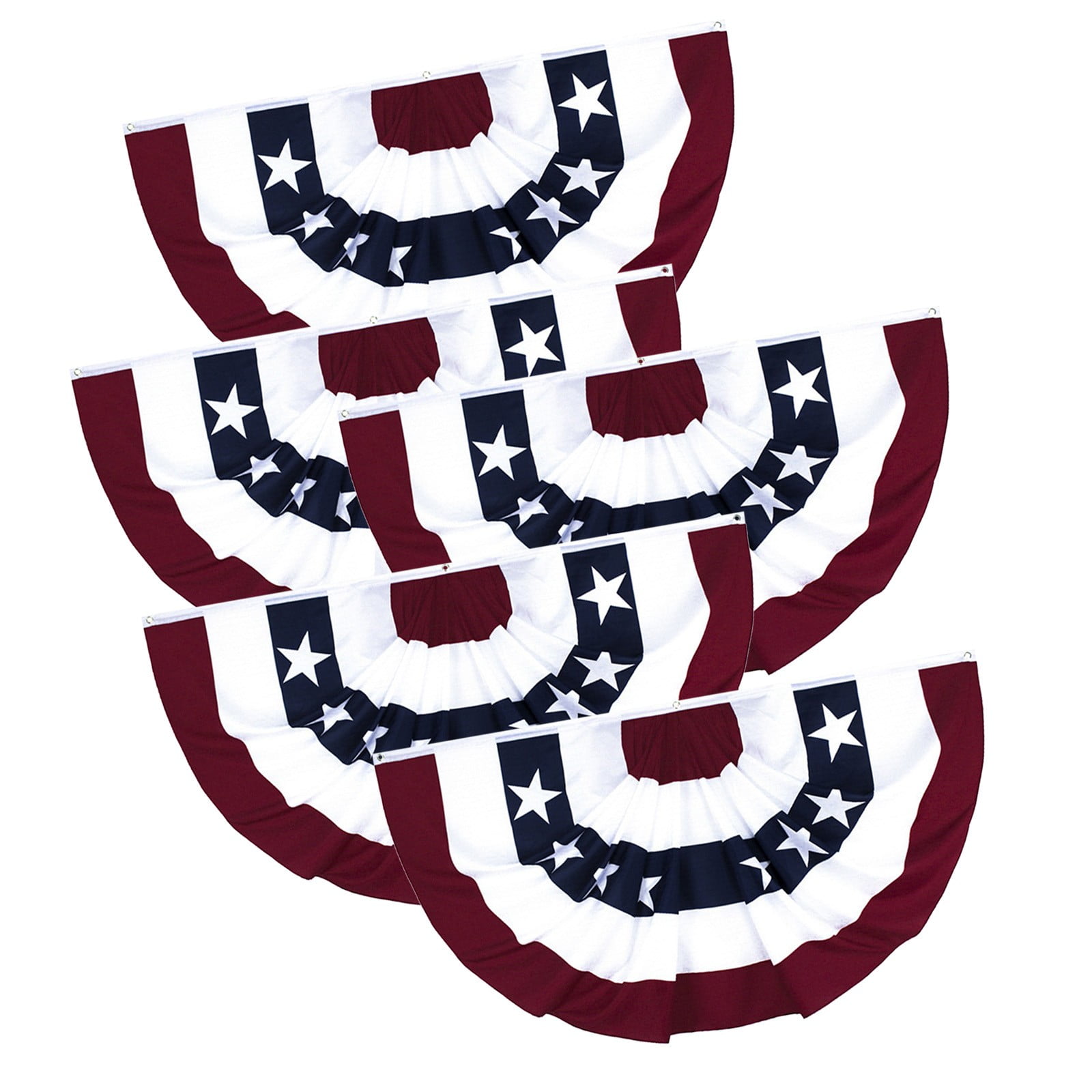 VerPetridure 5PC semicircle flag 90*180cm5PC Bunting Half Fan Banner ...