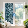 Blue Leopard Window Privacy Film Rainbow Static Cling Stain Glass ...