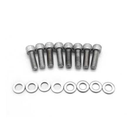 SBC Valve Cover Bolts Stainless Steel Kit Head Screws Cup Head Knurled ...