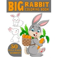 Fluffy Rabbits Coloring Book : Cute Rabbits Coloring Book Adorable ...