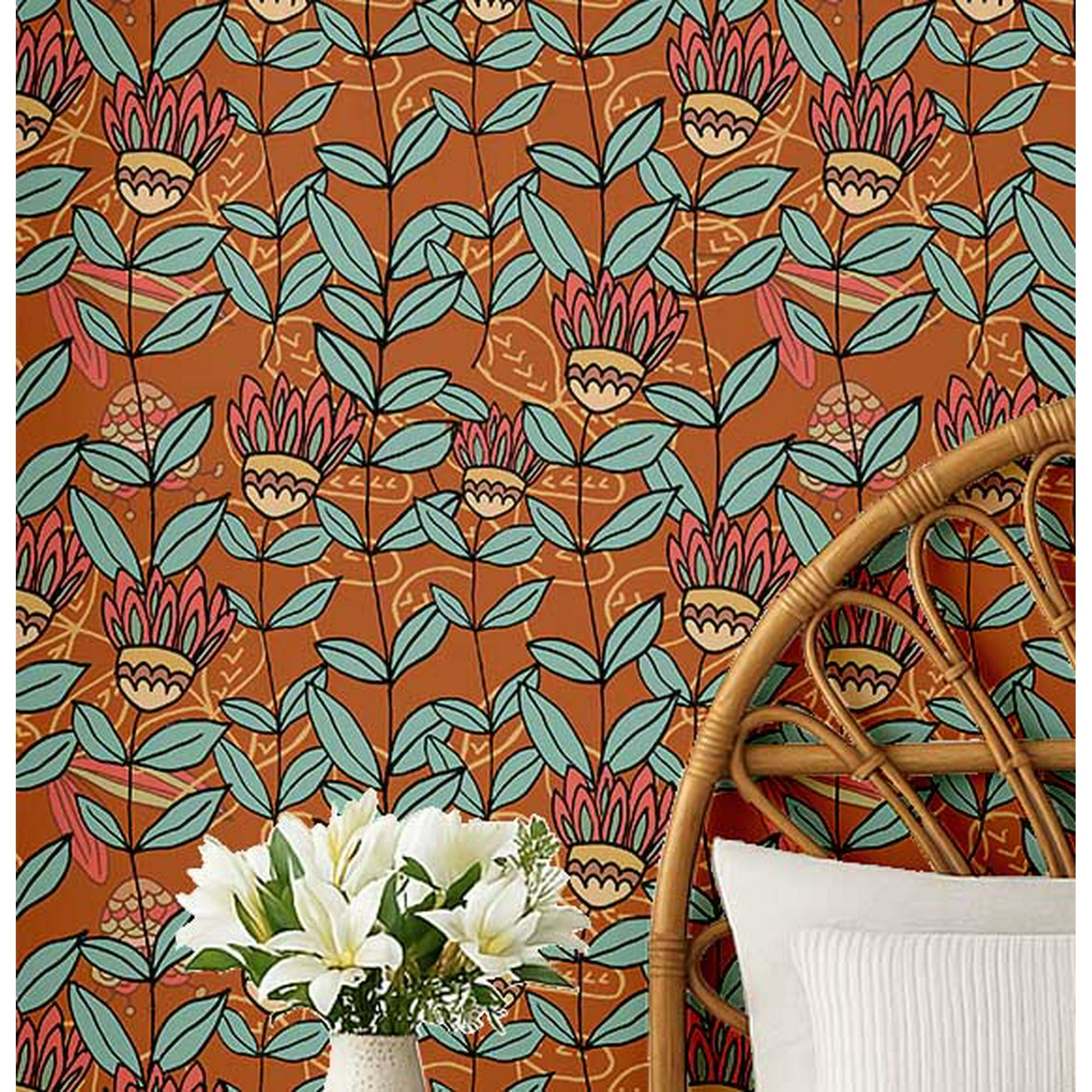 Click here for S4sassy Self-Stick Decorative Boho Wallpaper  Retr... prices