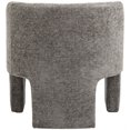Meridian Furniture Sawyer Grey Chenille Fabric Accent Chair - Walmart.com