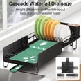 Dish Drying Rack Black Stainless Steel Expandable for Kitchen Counter ...