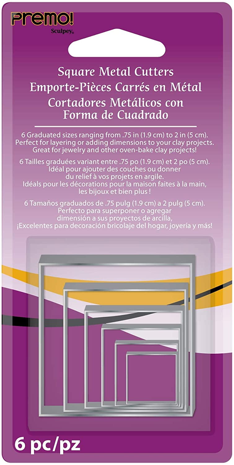 Polyform Premo Metal Cutter Set Square 6pc - Walmart.com