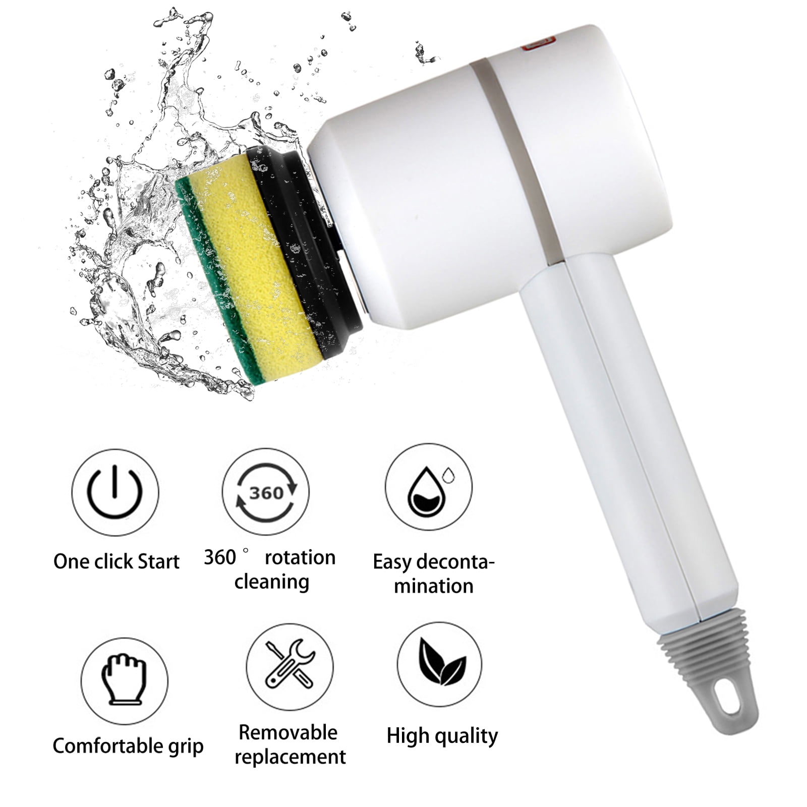 Cepillo de limpieza USB Handheld Tiles Scrub Washer Recargable para ...