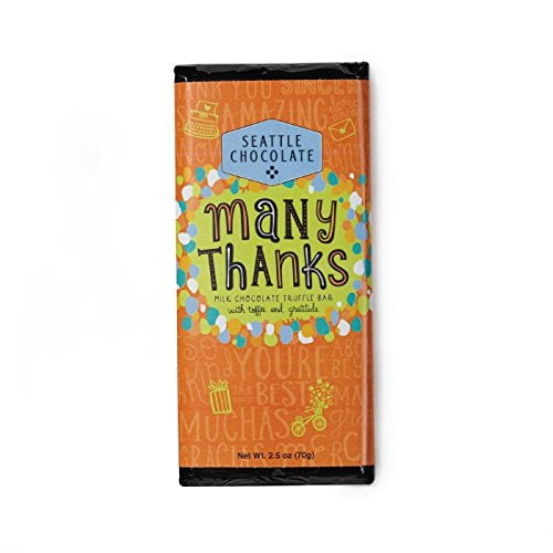 Seattle Chocolate Thank You Truffle Bar 2.5 oz - Walmart.com