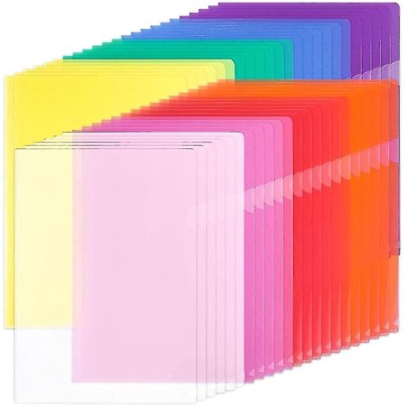 A4 Clear Plastic Folders, 42 Pieces Document Files Project Wallets For ...