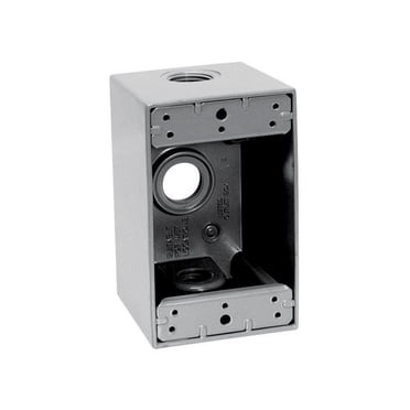 Sigma 3901287 4.5 in. Rectangle Metallic 1 Gang Weatherproof Box, Gray ...