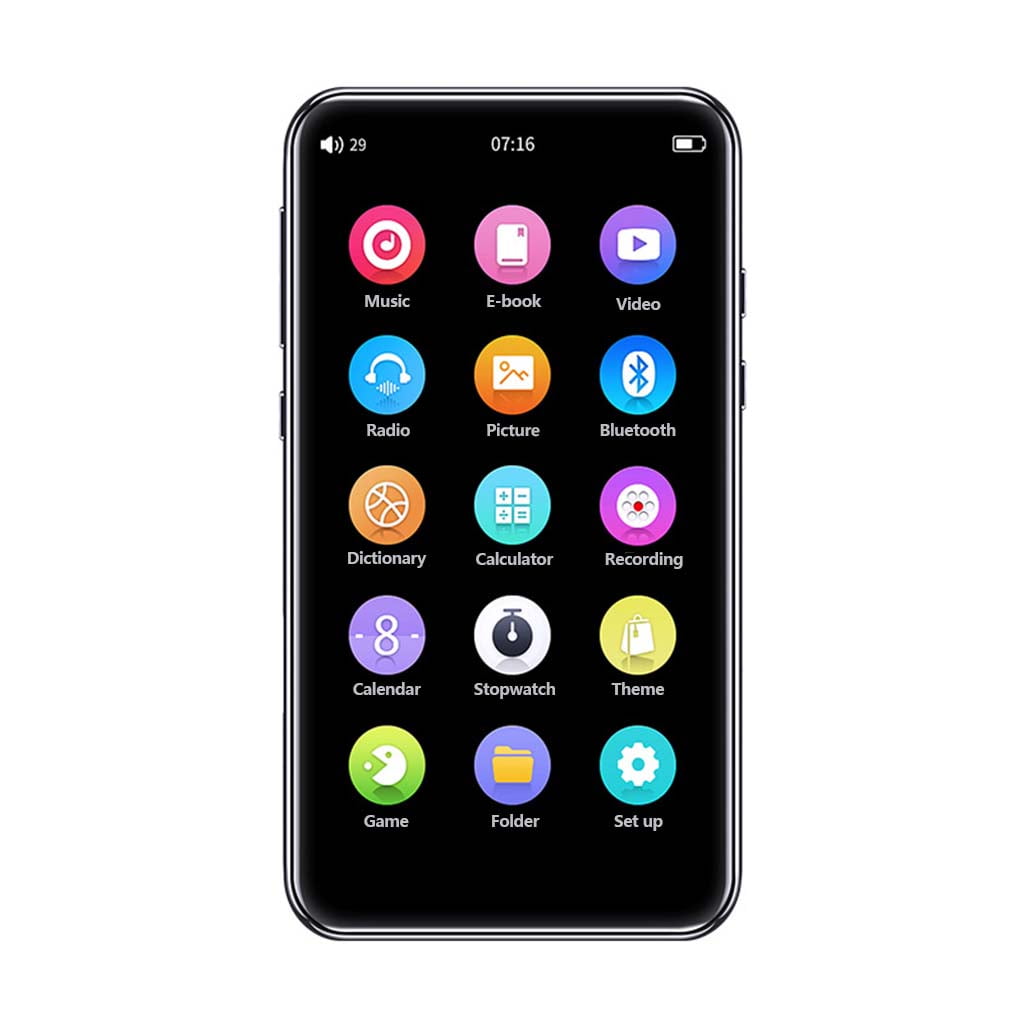 Worallymy 4-inch Portable Bluetooth-compatible 5.0 MP5 Player ...