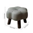 Curved Foot Stool, Soft Padded Seat with Foam Core Wooden Legs, Long ...