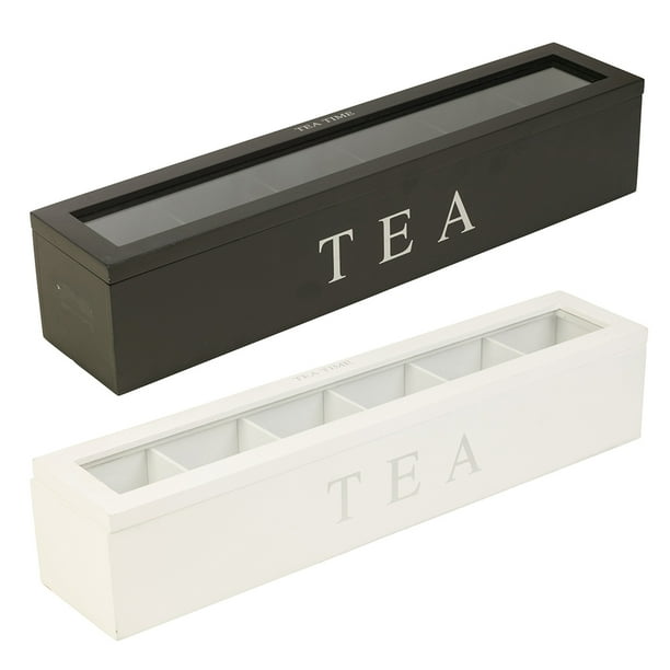 Wooden Tea Storage Box Coffee Tea Bag Storage Box Sugar Packet Storage ...