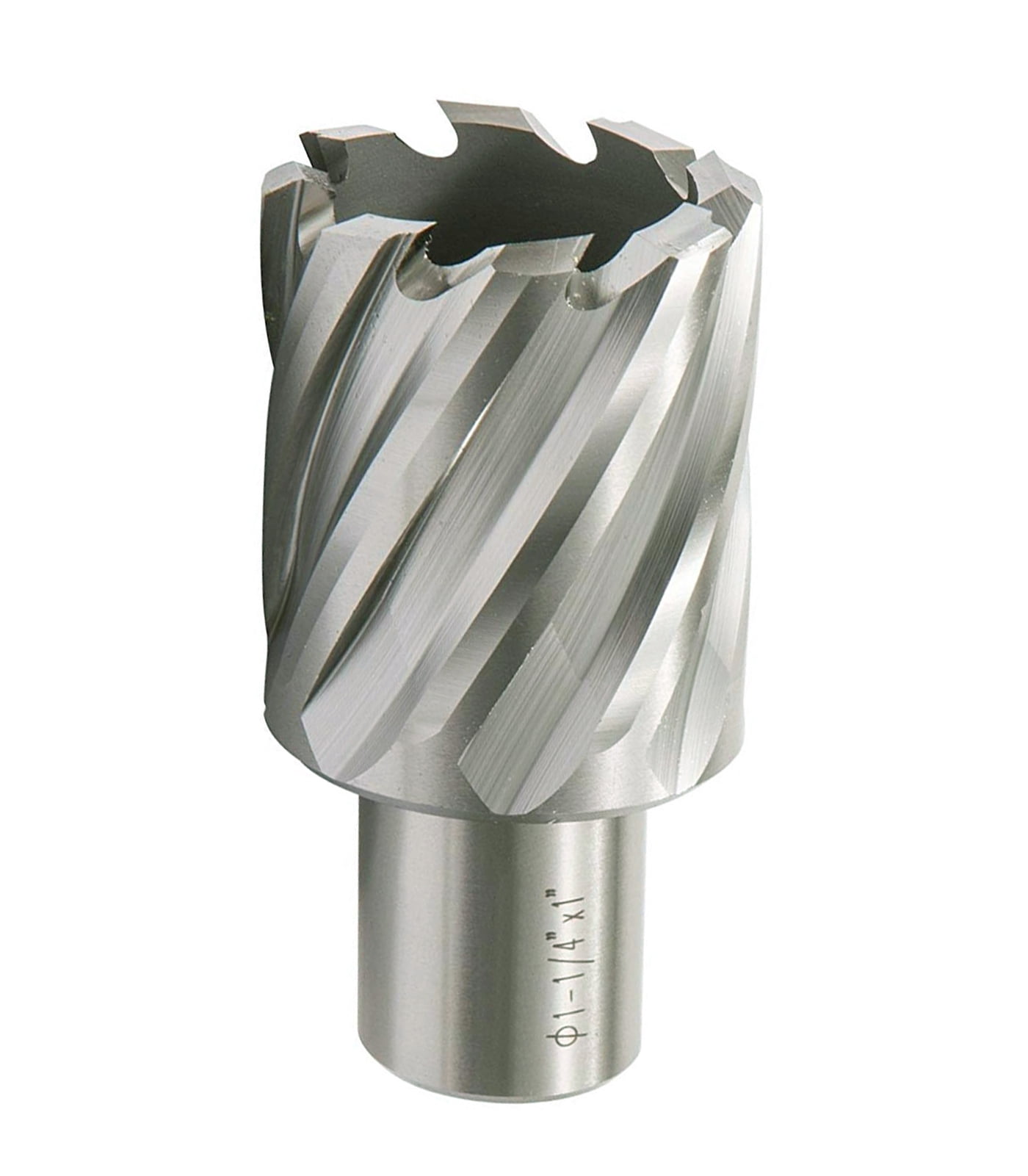 HSS Annular Cutter 1-1/4 in. x 1 in. Cutting Depth With Weldon Shank ...