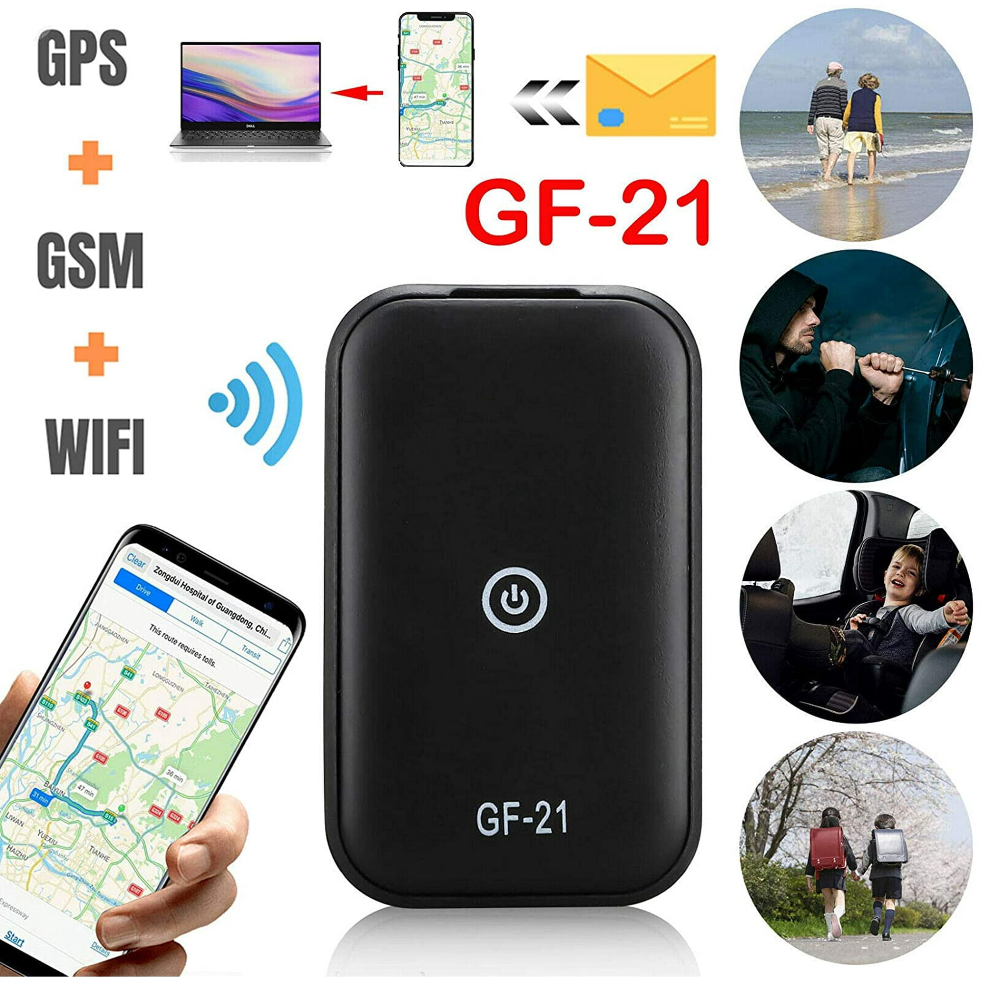 Funavi Gf-21 Mini Gps Tracker Voice Activated Recorder Audio Recording Device Wifi/Gsm