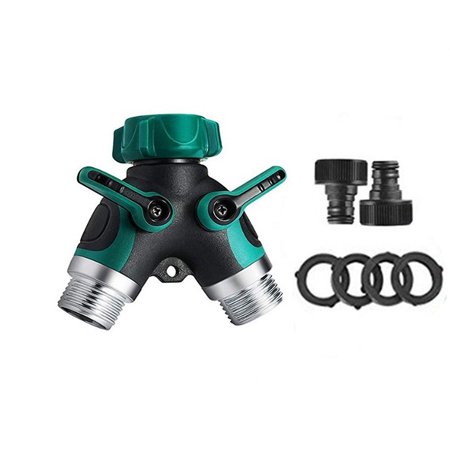 HUSERYT Garden Hose Splitter, 2 Way Hose Splitter and 4 Seal Rings ...