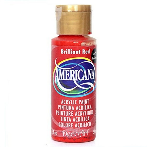 decoart da145-3 americana acrylic paint, 2-ounce, brilliant red ...