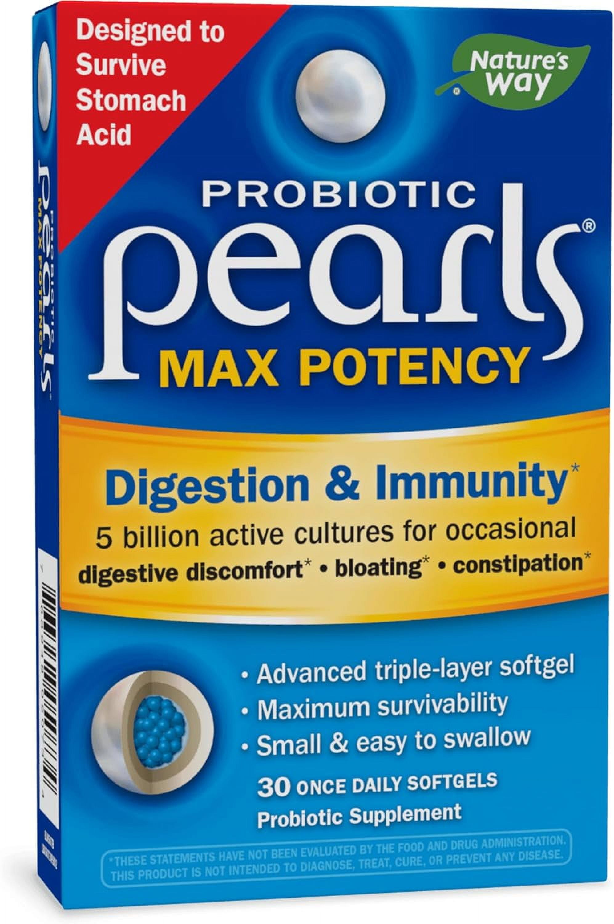 Suplemento Probiótico Probiotic Pearls® MAX Nature's Way 5 mil millones ...